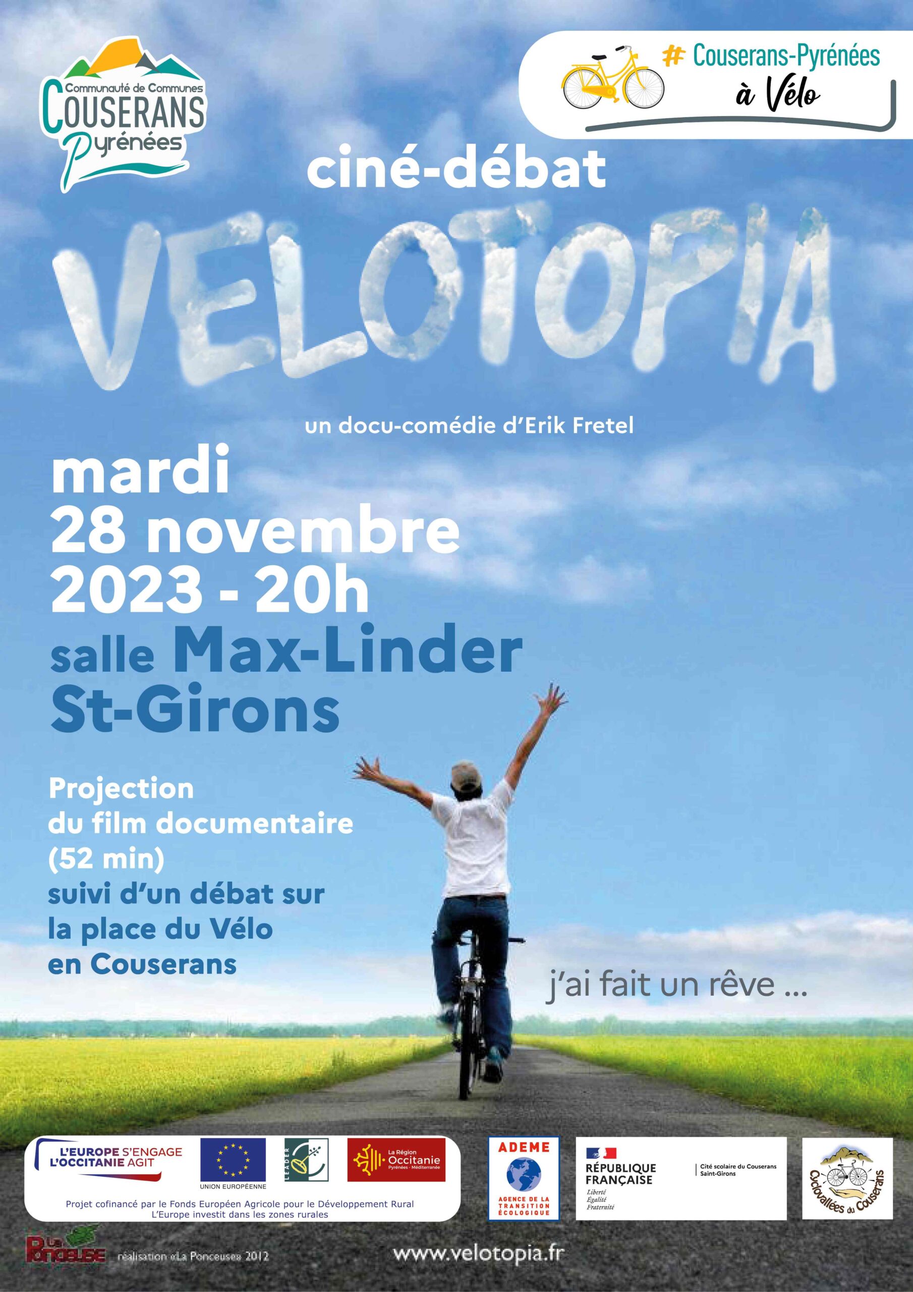 Ciné-débat autour du film « Vélotopia » – Cyclovallées du Couserans